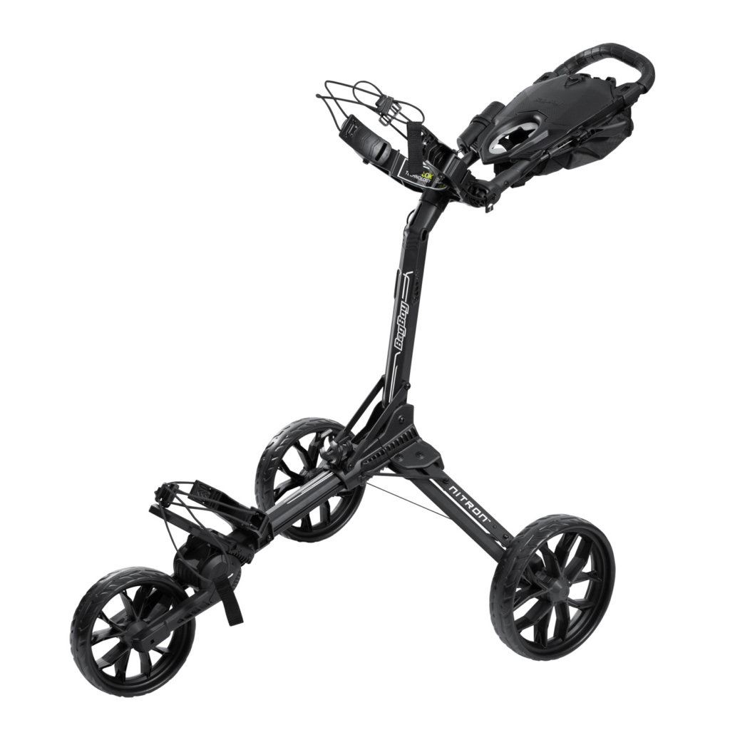 BagBoy Nitron Auto Open Push Cart -Black/Black - Riverside Golf - Golf ...