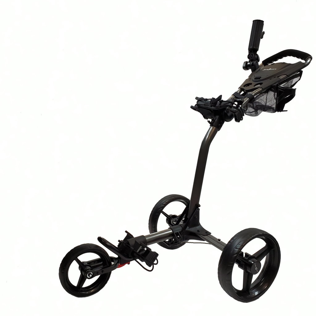 ParSports 8300A 3 Wheel Push Cart -Storm Grey Frame / Black Rims ...