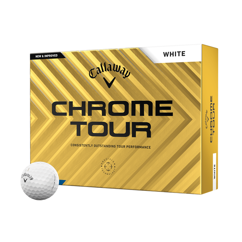 Callaway Chrome Tour Golf Balls | White - Dozen Pack - Riverside Golf