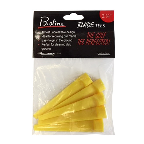 Proline Blade Tees | 5 Pack - 2 3/4" - Yellow - Riverside Golf - Golf ...