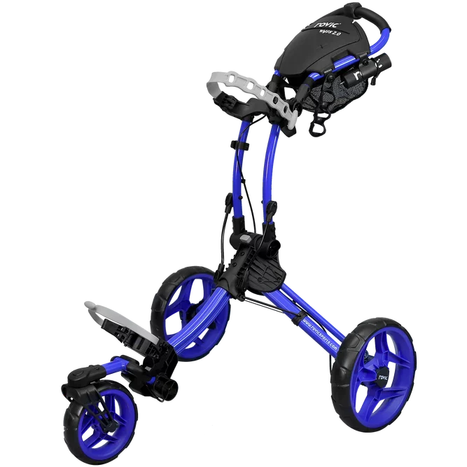 Rovic RV1S 2.0 Golf Push Cart by Clicgear | Blue - Riverside Golf Centers