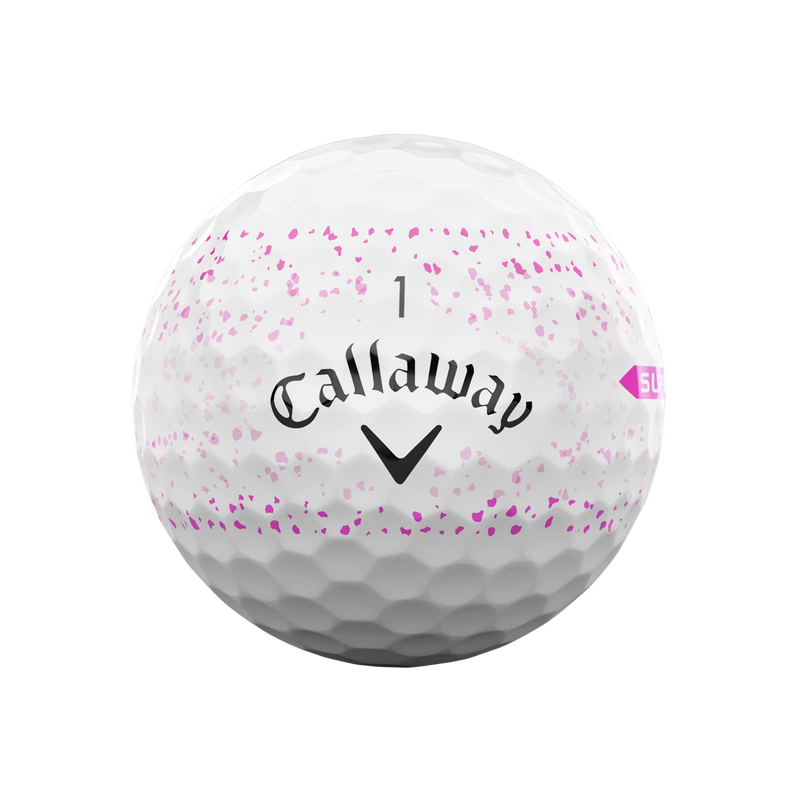 Callaway Supersoft Splatter 360 Pink | Dozen Golf Balls - Riverside Golf