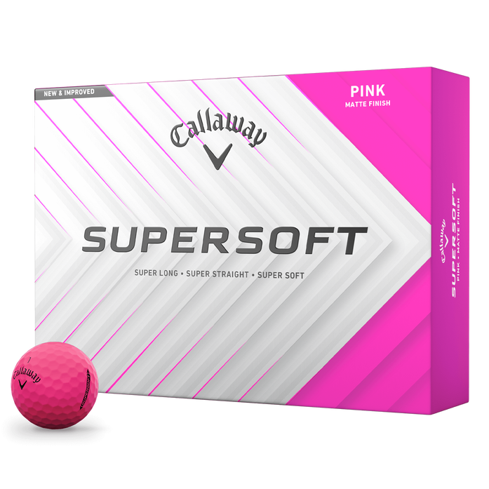 Callaway Supersoft Golf Balls | Matte Pink - Dozen Pack - Riverside Golf
