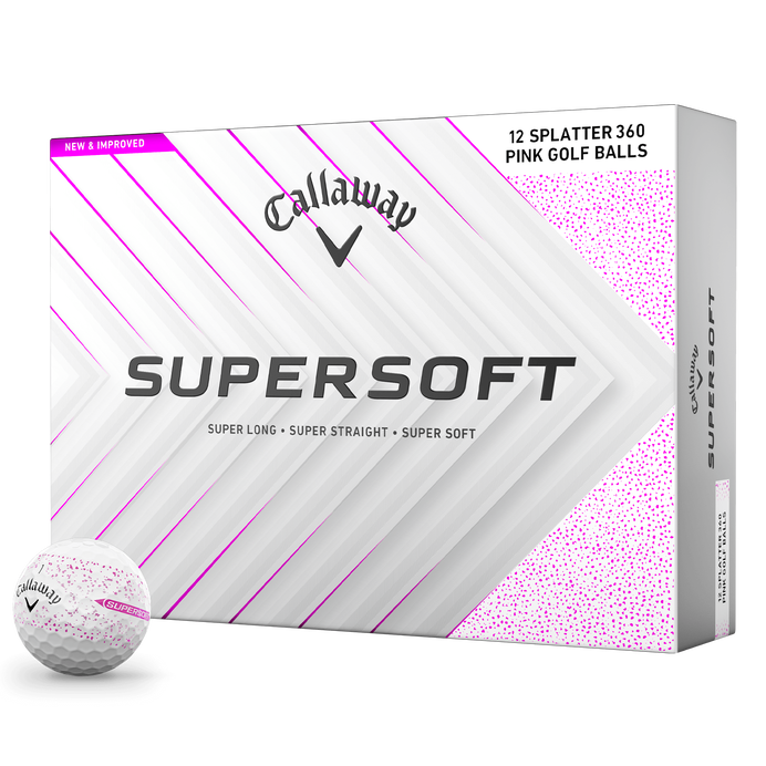 Callaway Supersoft Splatter 360 Golf Balls | Pink - Dozen Pack ...