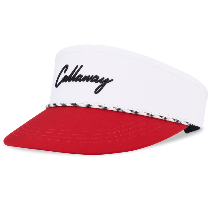 Callaway Birdie Putt Rope Visor | White / Red - Riverside Golf