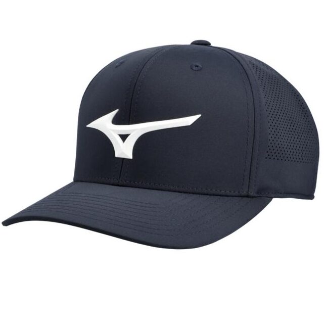 Mizuno Tour Vent Snapback Golf Hat | Navy / White - Riverside Golf