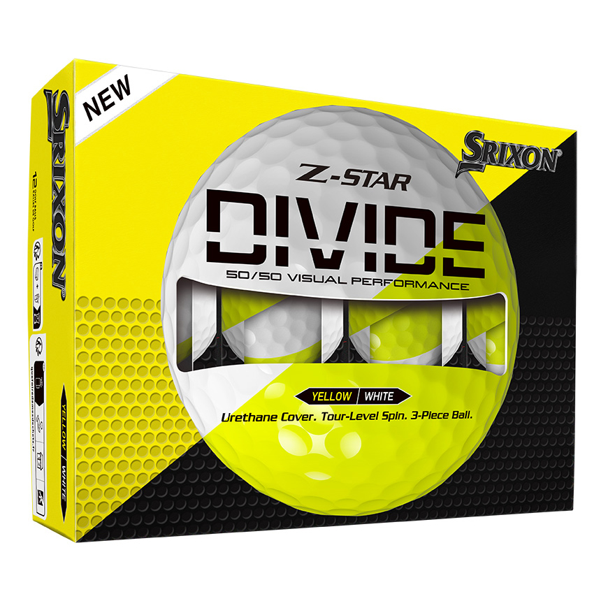 Srixon Z-Star Divide Golf Balls | White / Tour Yellow - Dozen Pack (2025) - Riverside Golf